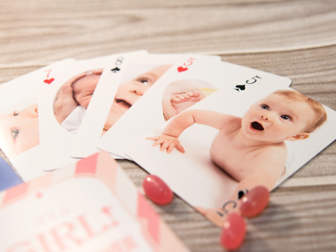 Custom Baby Shower Playing Cards Invitations