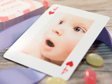 Custom Baby Shower Playing Cards Invitations